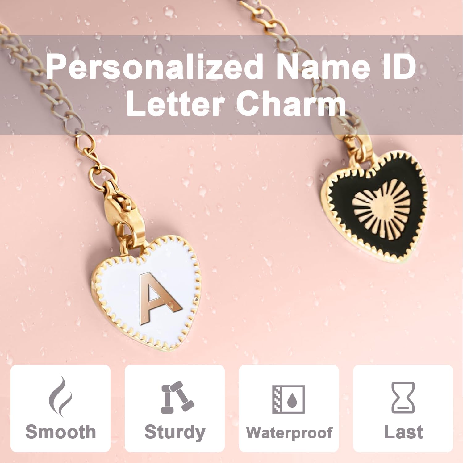 Letter Charm Accessories for Stanley Cup,Name ID Letter Handle Charm for Stanley/Simple Modern Tumbler Cup Water Cup Initial Identification Charm (A)