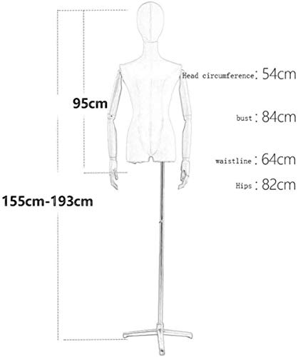 Mannequin Mannequin Dressmakers Dummies Fashion Students Display Bust Metal Bracket Base Female Professional Tailors Dummy (#2)