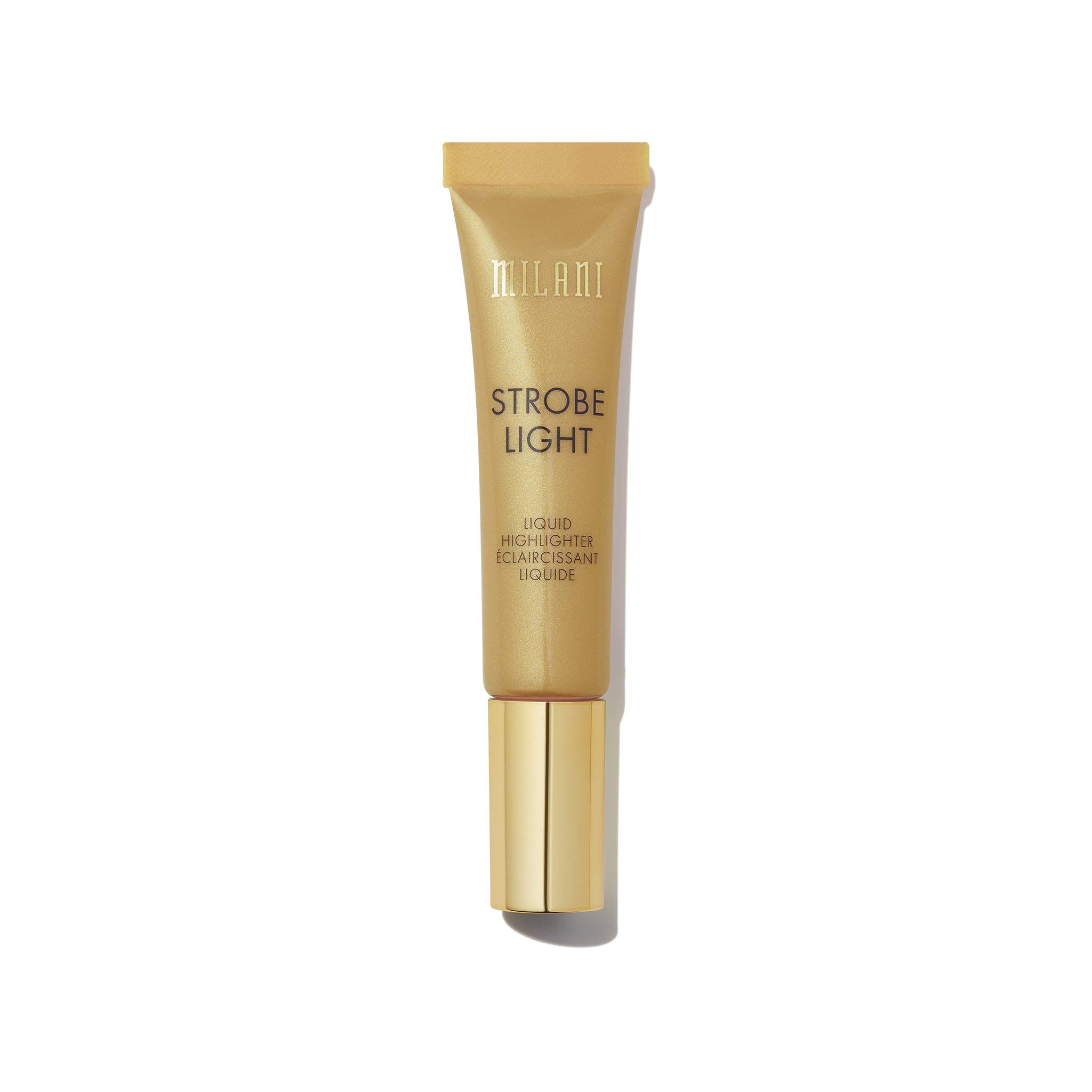 Milani Strobe Light Liquid Highlighter - 24K Glow (0.42 Fl. Oz.) Cruelty-Free Face Highlighter - Shape, Contour & Highlight Face with Liquid Shimmer Shades