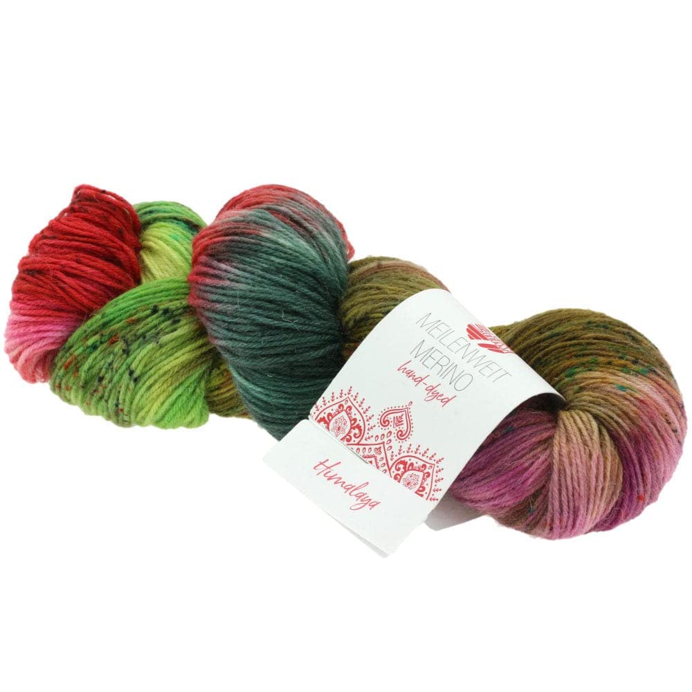 Lana Grossa Hand Dyed Meilenweit 100 Merino Rainbow Yarn, 614 Anuj