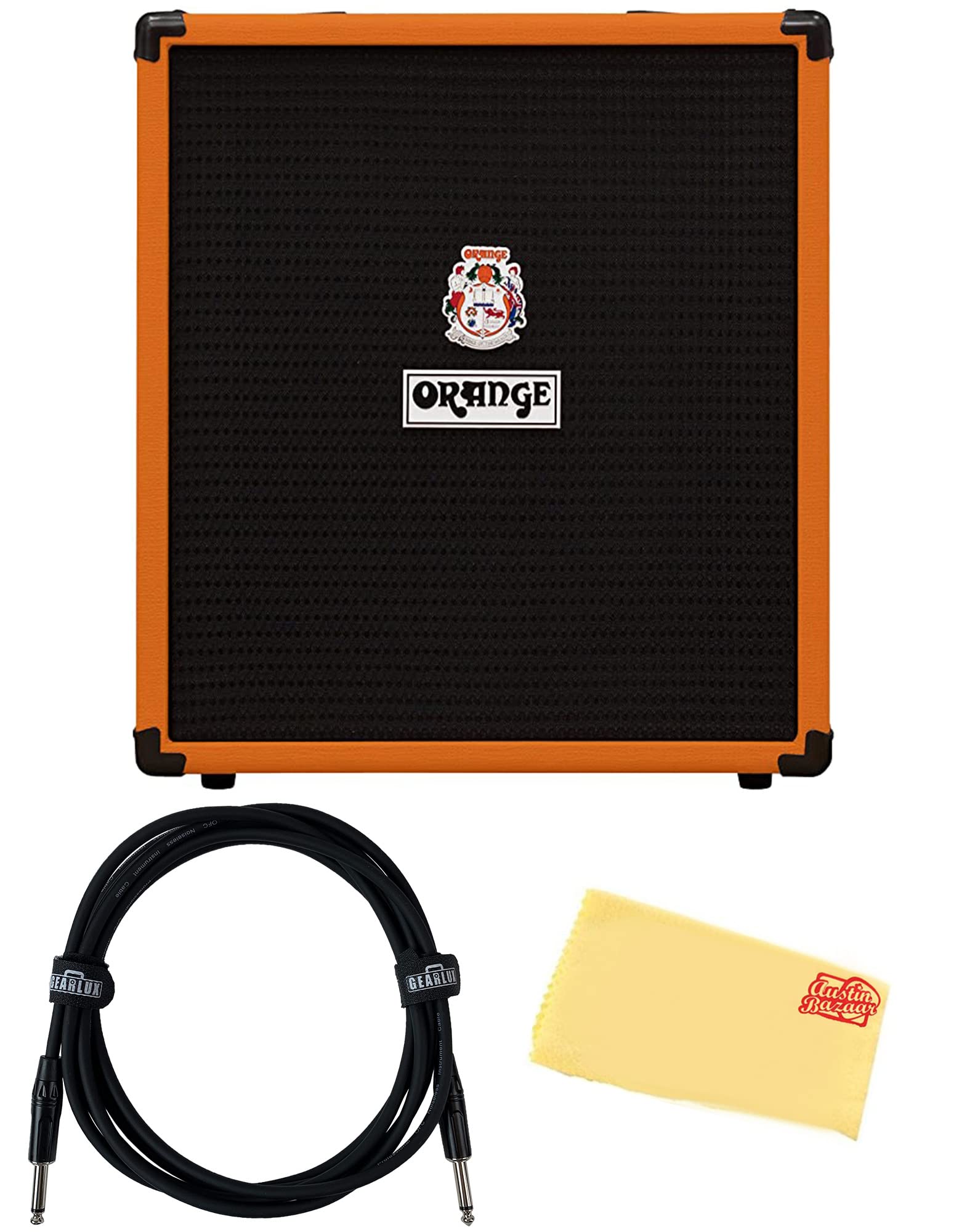 Orange Crush 50-Watt Glenn Hughes Limited Edition Bass Guitar Combo Amplifier - Purple Bundle with Instrument Cable and Austin Bazaar Polishing Cloth