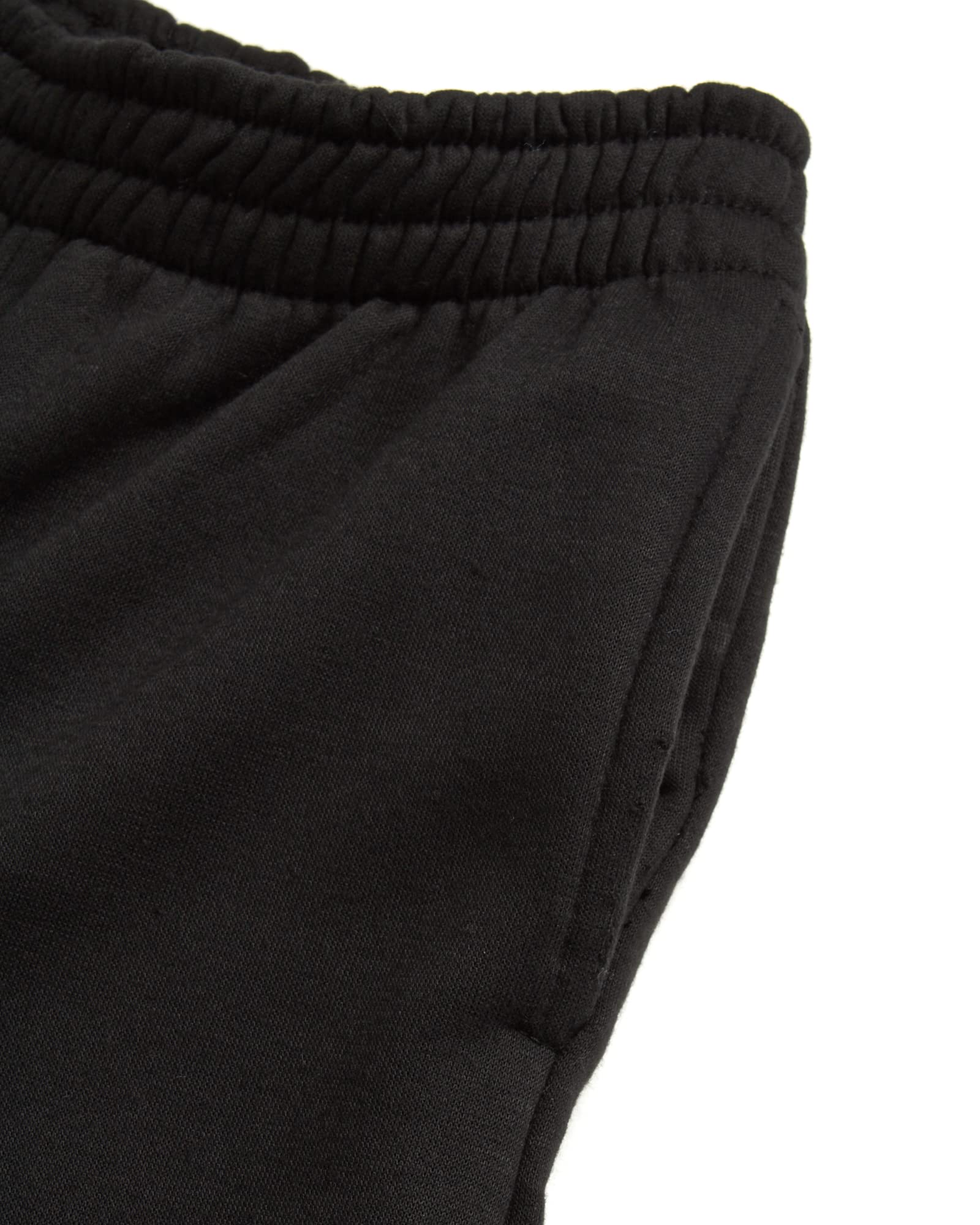 Real Love Girls' Jogger Set - 2 Piece Basic Fleece Solid Full Zip Hoodie and Sweatpants (Size: 7-16), Size 10-12, Black