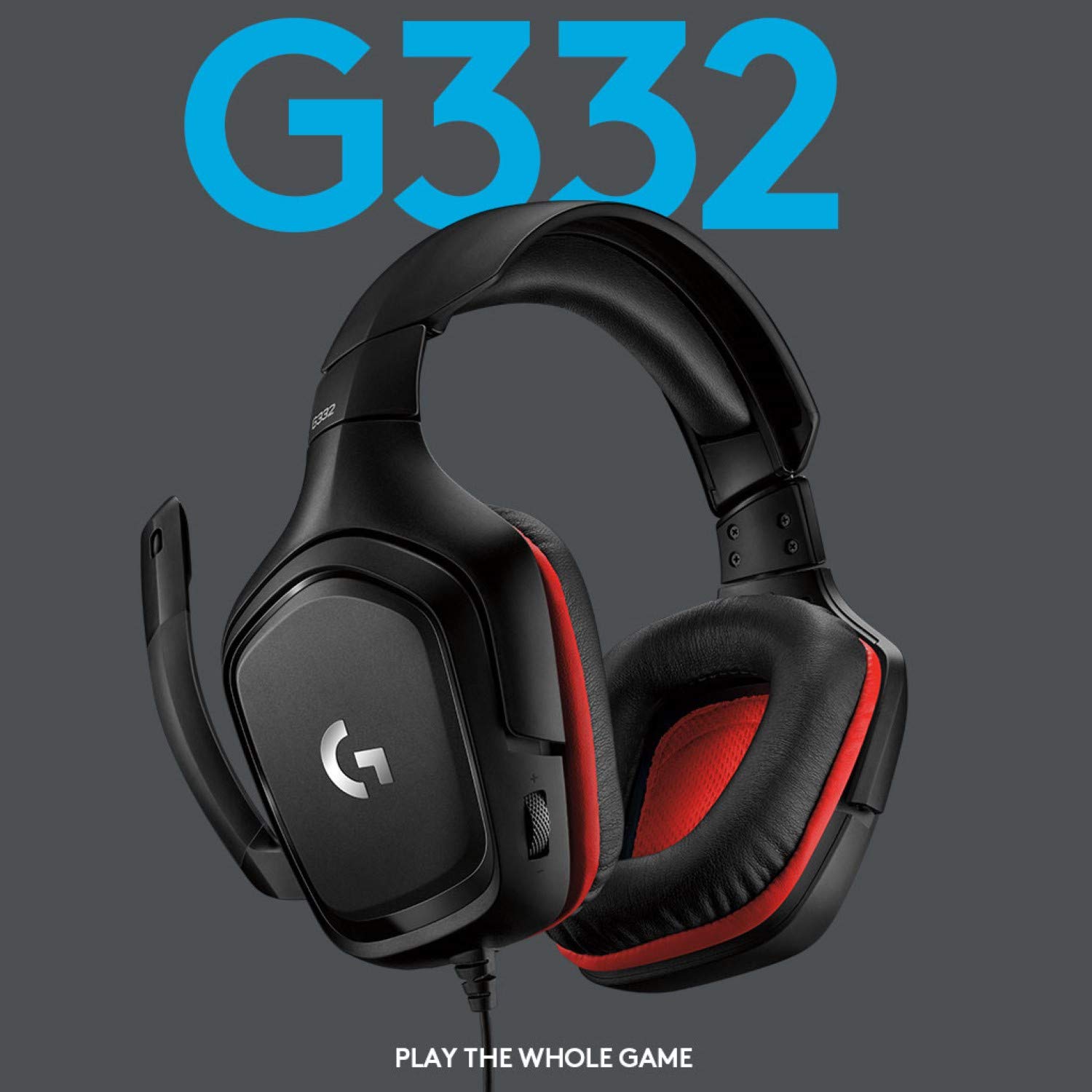 Logitech G332 Stereo Wired Gaming Headset with Microphone for PC, PS4, Xbox One, Nintendo Switch, Rotating, Leatherette Earcups, 50mm Drivers, Slim & Lightweight Gaming Headphones (Renewed)