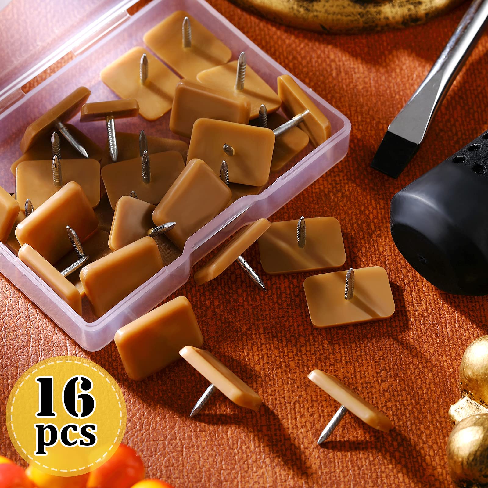 Tack-In Drawer Glides Drawer Tack Glide for Repairing Dressers, Making All the Drawers Slide Smoothly and Evenly (16 Pieces)