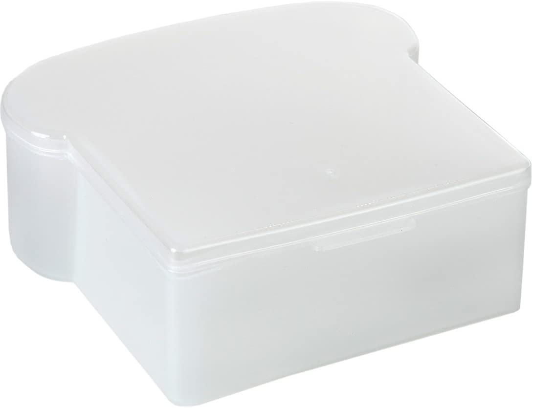 Pack of 3 Clear Food Storage Sandwich Containers for Lunch Prep (Toast Shape)