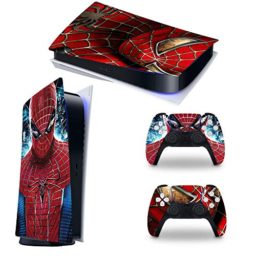 Red Spider PS5 Digital Edition Whole Body Vinyl Skin Sticker Decal Cover for Playstation 5 Digital Edition System Console and Controllers