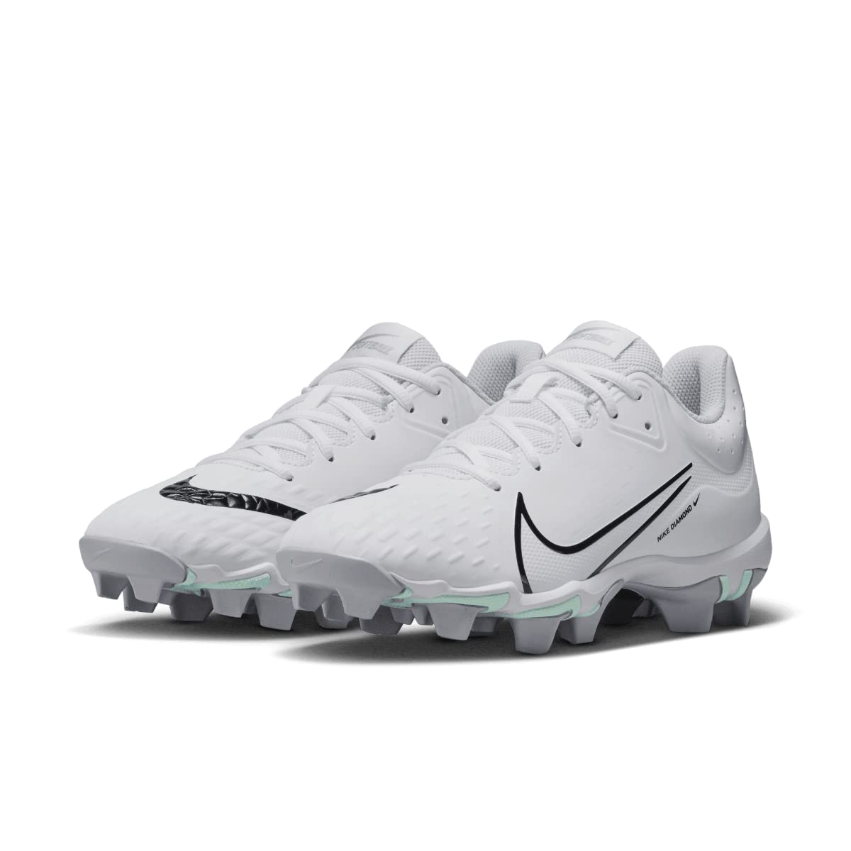 Nike Hyperdiamond 4 Keystone Molded Softball Cleats White | Black SZ 10