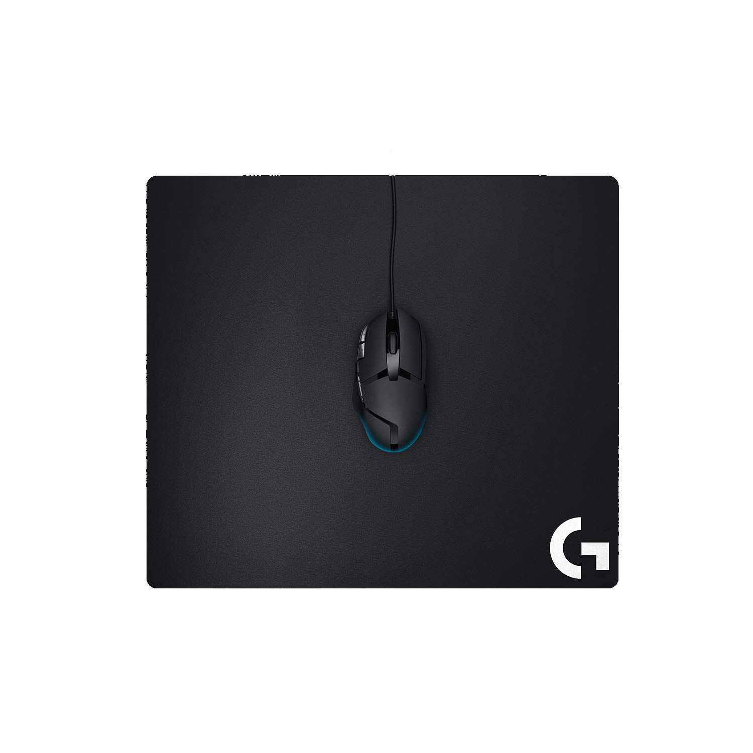 Logitech G640 Cloth Gaming Mouse Pad, 460 x 400mm, Thickness 3mm, Moderate surface friction, Consistent surface texture, Stable, comfortable rubber base, Rollable - Black