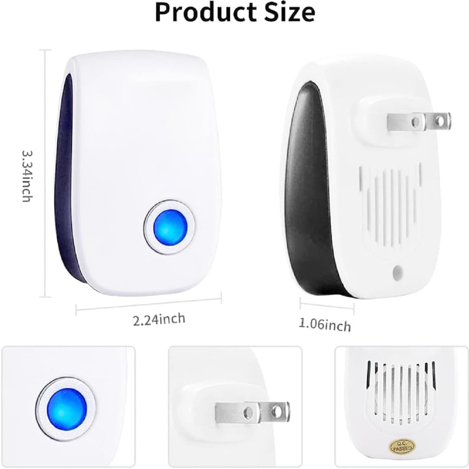 Ultrasonic Pest Repellent 10 Pack Electronic Plug in, Indoor Sonic Repellent pest Control for Mosquito Bugs,Roach, Rodent, Mouse,Electronic Repellent for Home Office Warehouses in Pest Control