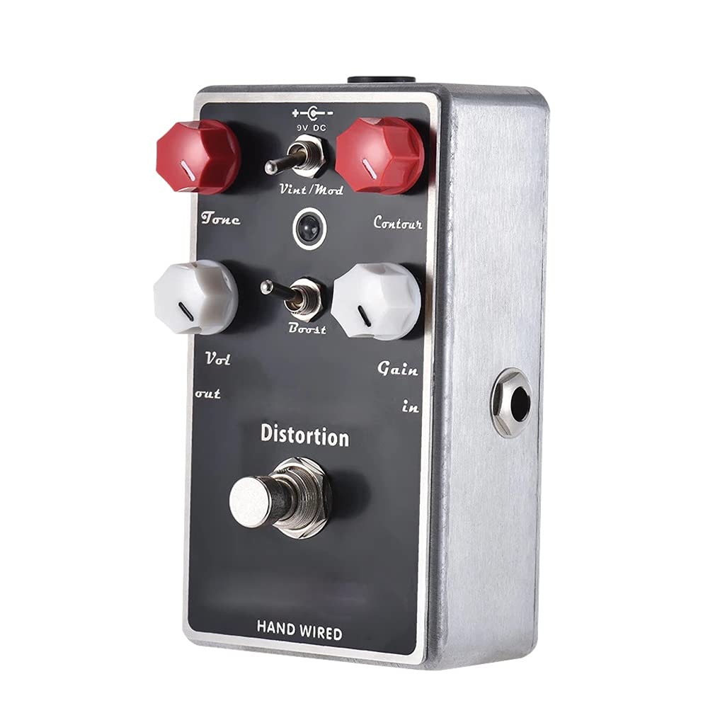 SHYPT Distortion Guitar Effect Pedal Boost Switch Vintage/Modern Switch Full Metal Shell True Bypass
