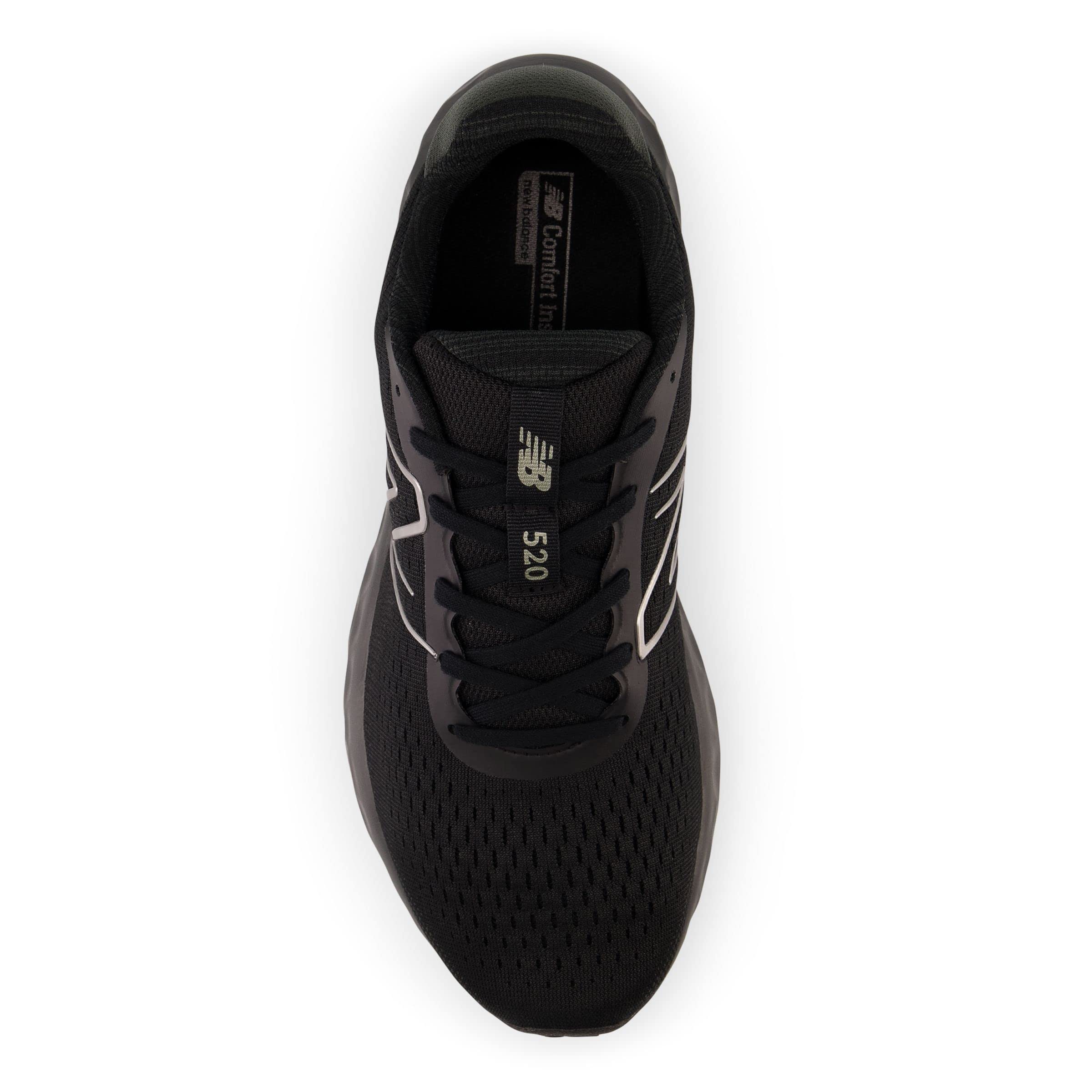 New Balance Men's 520 V8 Running Shoe, Black/Black, 10.5 Wide