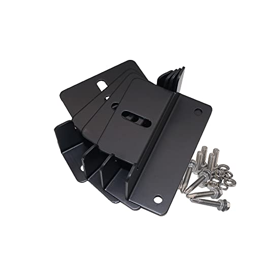 Solar Panel Mounting Bracket Aluminum Solar Panel Z Brackets Roof Solar Panel Bracket for RV, Boat, Wall, Caravans, Yacht and Other Off Gird Installation, Set of 4 Units, Black