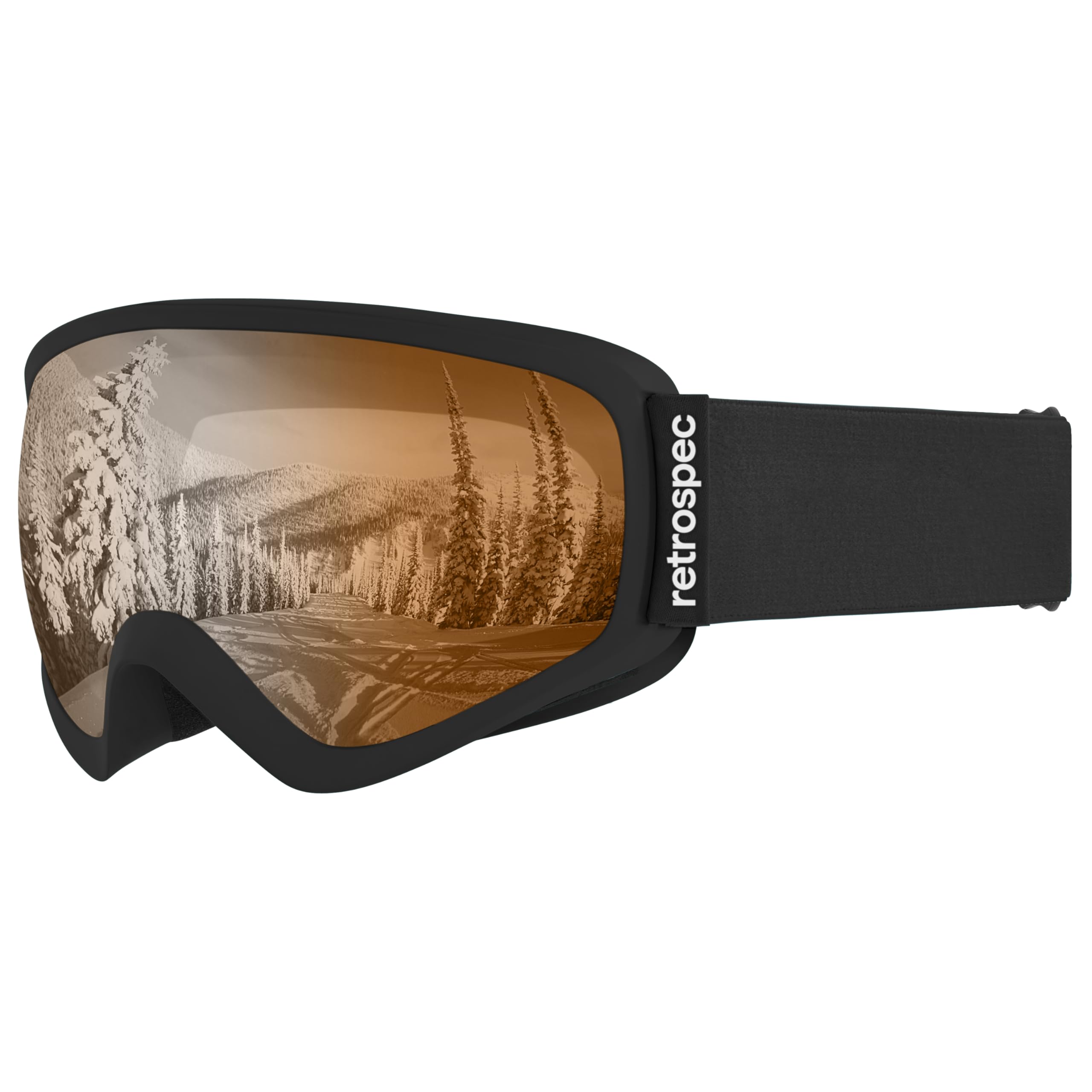 Retrospec Dipper Kids Ski Goggles Unisex for Boys and Girls Youth Ski Goggles Over Glasses UV Protection, Anti-Fog and Adjustable Anti-Slip Straps