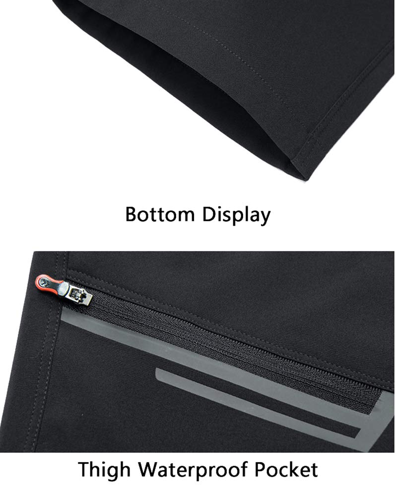 MAGNIVIT Men's Breathable Soft Bombshell Pants Spring Hiking Mountain Skin Pants Trousers Black