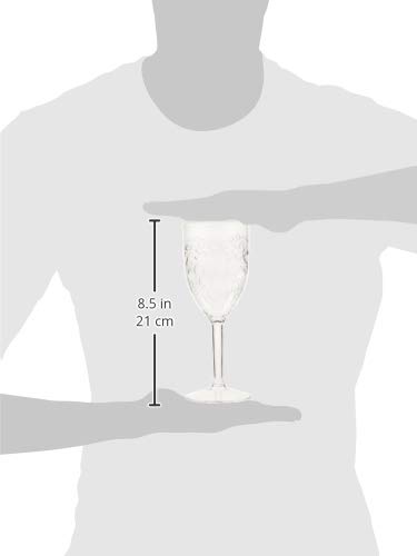 Prodyne Embossed Grape Acrylic Wine Glass, 10 Ounce