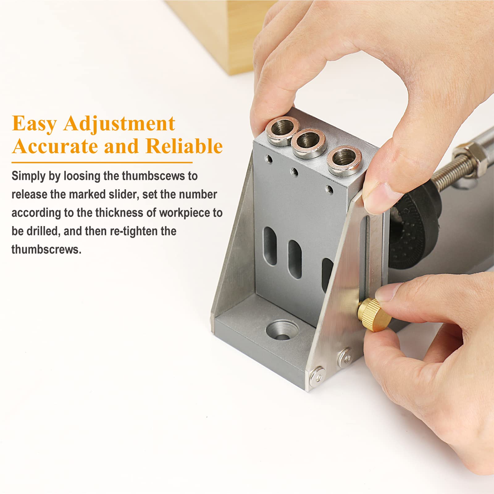 Pocket Hole Jig Kit, All-Metal Pocket Screw Jig, Professional Woodworking Dowel Jig Kit for DIY Carpentry Projects