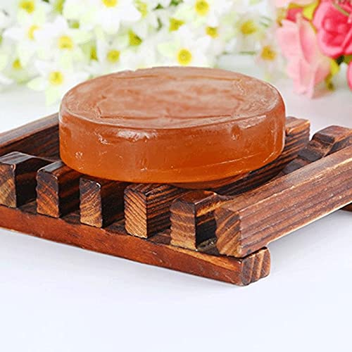 PLMM soap Box, Wood Soap Dish Portable Shower Soap Holder Non-Slip Soap Box Bamboo Rack Case Tray Holder Shower Plate Bathroom Tools