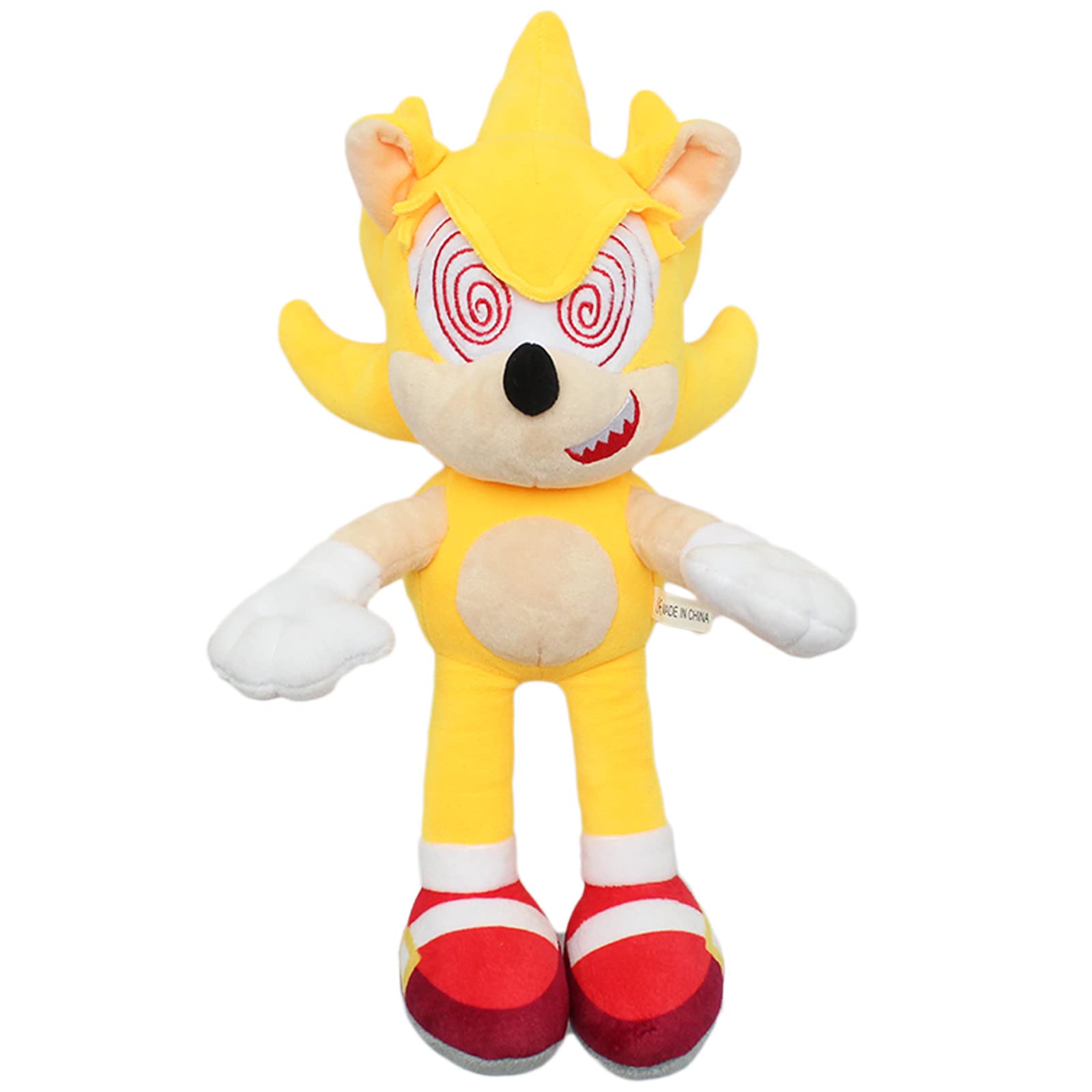 SODOSAY 14.6" Sonic Plush, Fleetway Super Sonic Plush Toy for Fans Gold Sonic Plush Figure Collectible