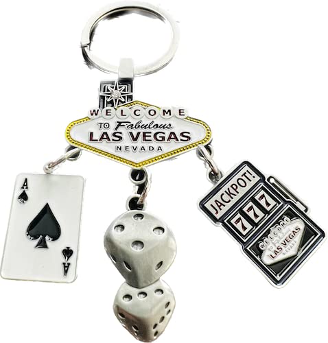 Las Vegas Jackpot Charm Keychain