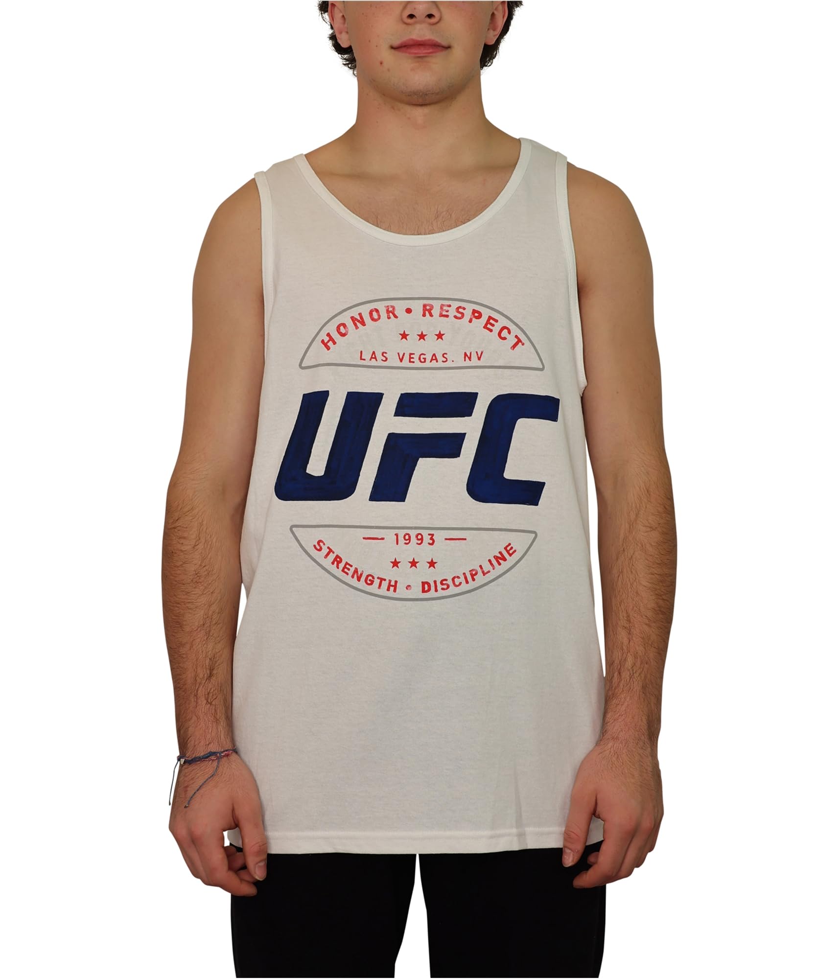 Reebok Mens Las Vegas, NV 1993 Tank Top, White, XX-Large