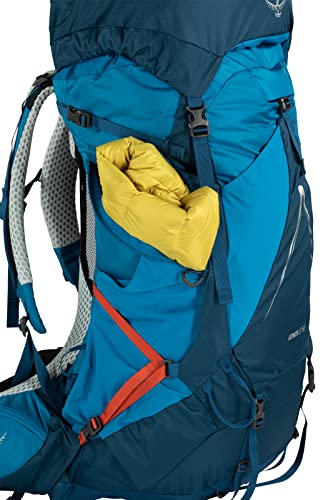 Osprey Atmos AG LT 65L Men's Backpacking Backpack, Scenic Valley/Green Peppercorn, Small/Medium