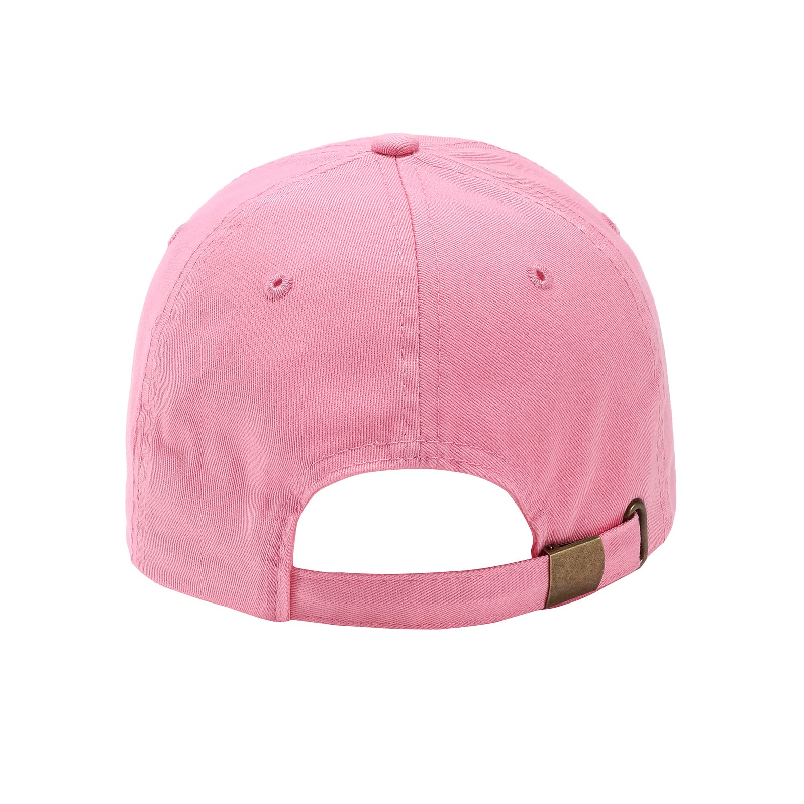 POHLARS Adjustable Size Low Profile Cotton Baseball Caps Men Women Premium Dad Hat Unstructured Plain Cap All Season 100% Cotton(Pink)