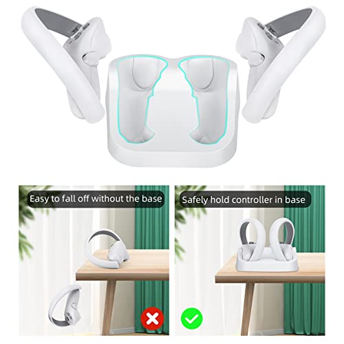 warkul Gamepad Display Stand Stable Base Anti-Slip Tight Fit Keep Neat VR Handle Display Desktop Storage Stand for PICO 4 Gamepad