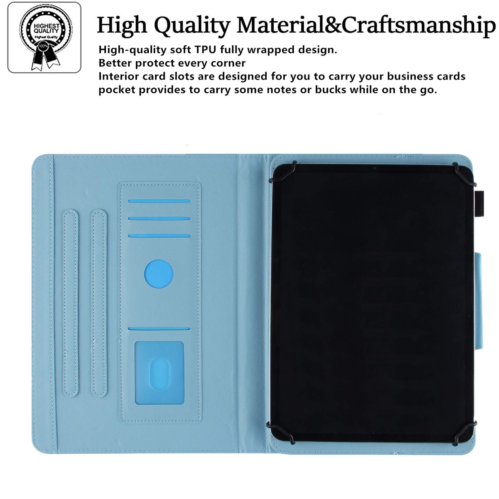 Universal Case for 9.5-10.5 inch Tablet,Chgdss for iPad 9.7/10.2/10.5 inch,Samsung Tab A 10.1/Tab E 9.6 and More 9.5-10.5 inch Tablets,for All 9.5-10.5 inch iPad Android Windows Tablet,cat and Tiger