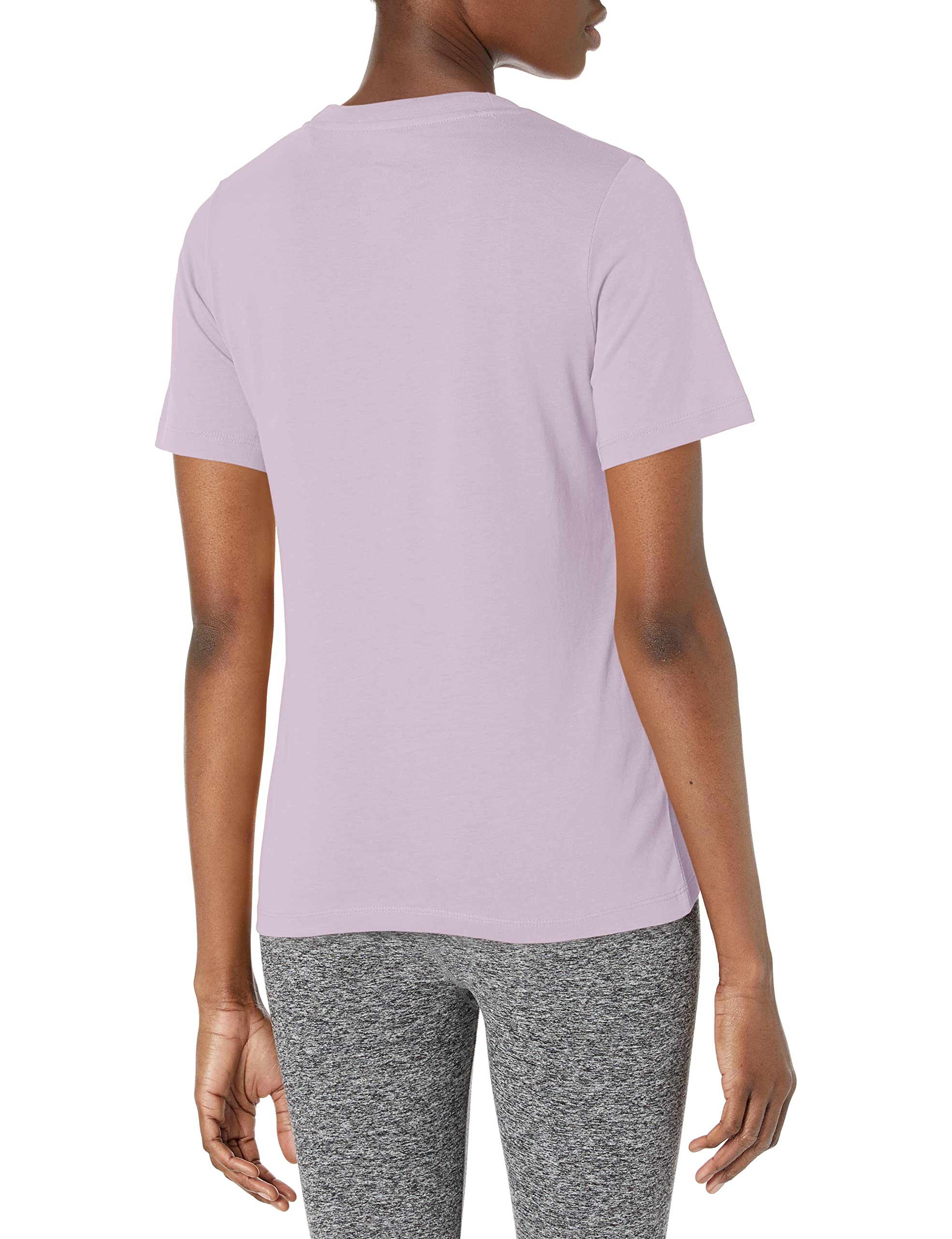 Reebok Women's Standard Big Tee, Quartz Glow/White Logo, Large