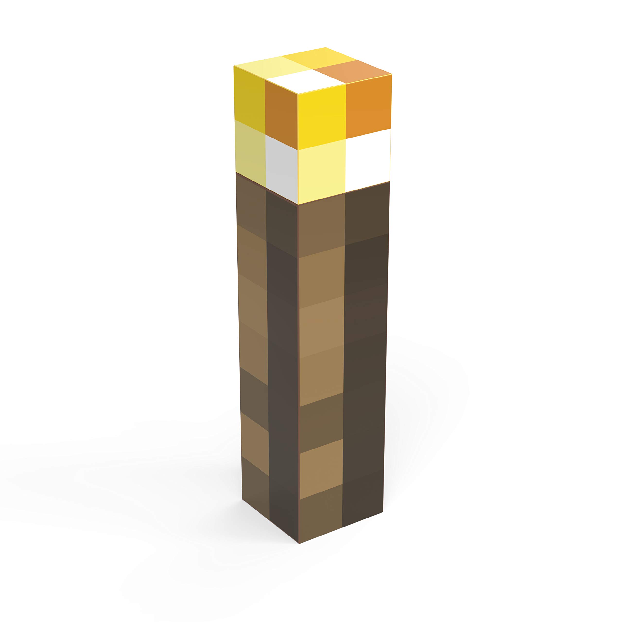 Minecraft Zak Designs Torch Shaped Water Bottle with Screw-on Lid, Durable Material Water Bottle Has Break Resistant Design Tumbler (22oz, Plastic, BPA-Free)