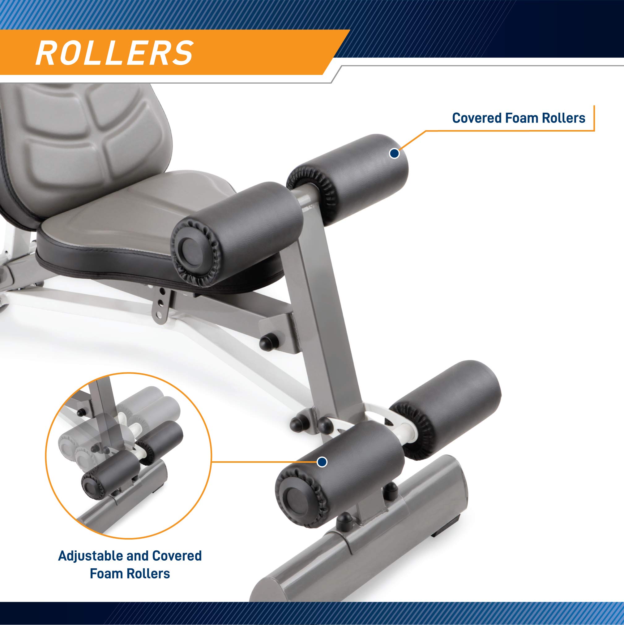Marcy Deluxe Foldable Utility Bench Gym Equipment - SB-10100 , Black