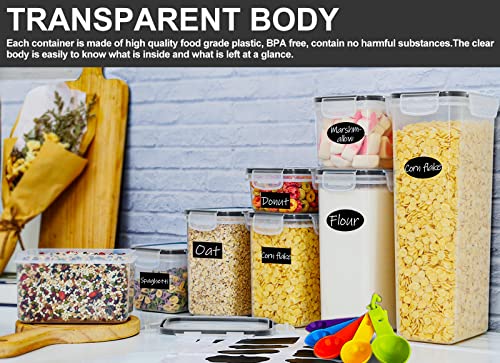 RAZCC Airtight Food Storage Containers Set, 30 PACK Cereal for Kitchen and Pantry Organization Canisters Cereal, Rice, Flour & Oats, Marker and Labels