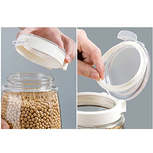 RFME Transparent Kitchen Storage Glass Tube flip Type Large capacity-1pcs Medium