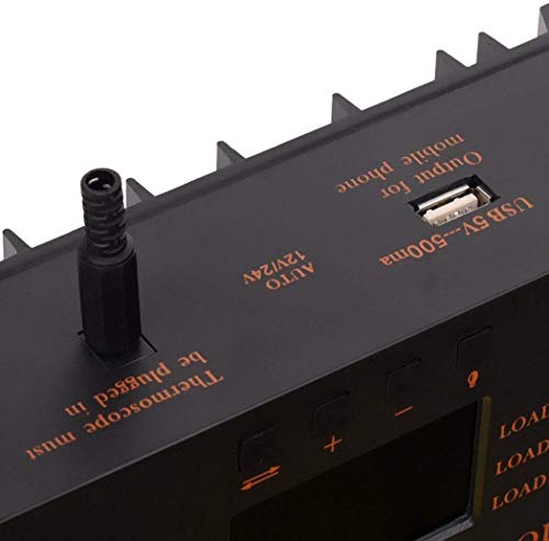 ZHCSolar Solar Charge Controller 80A 12V 24V PWM Solar Panel Charger Regulator for Renewable Energy 1920W Max with USB Multi Circuit Protection Anti-Fall Durable ABS Housing Enhanced Heat Sink