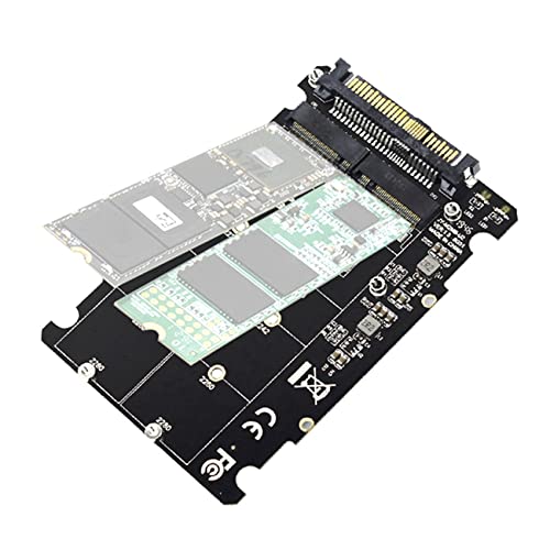 Viupolsor 2X,2 in 1 M.2 NVMe SATA U2PCB M.2 NVME SSD Key M Key B SSD to U.2 SFF-8639 Adapter PCIe M2 Converter Desktop Computer