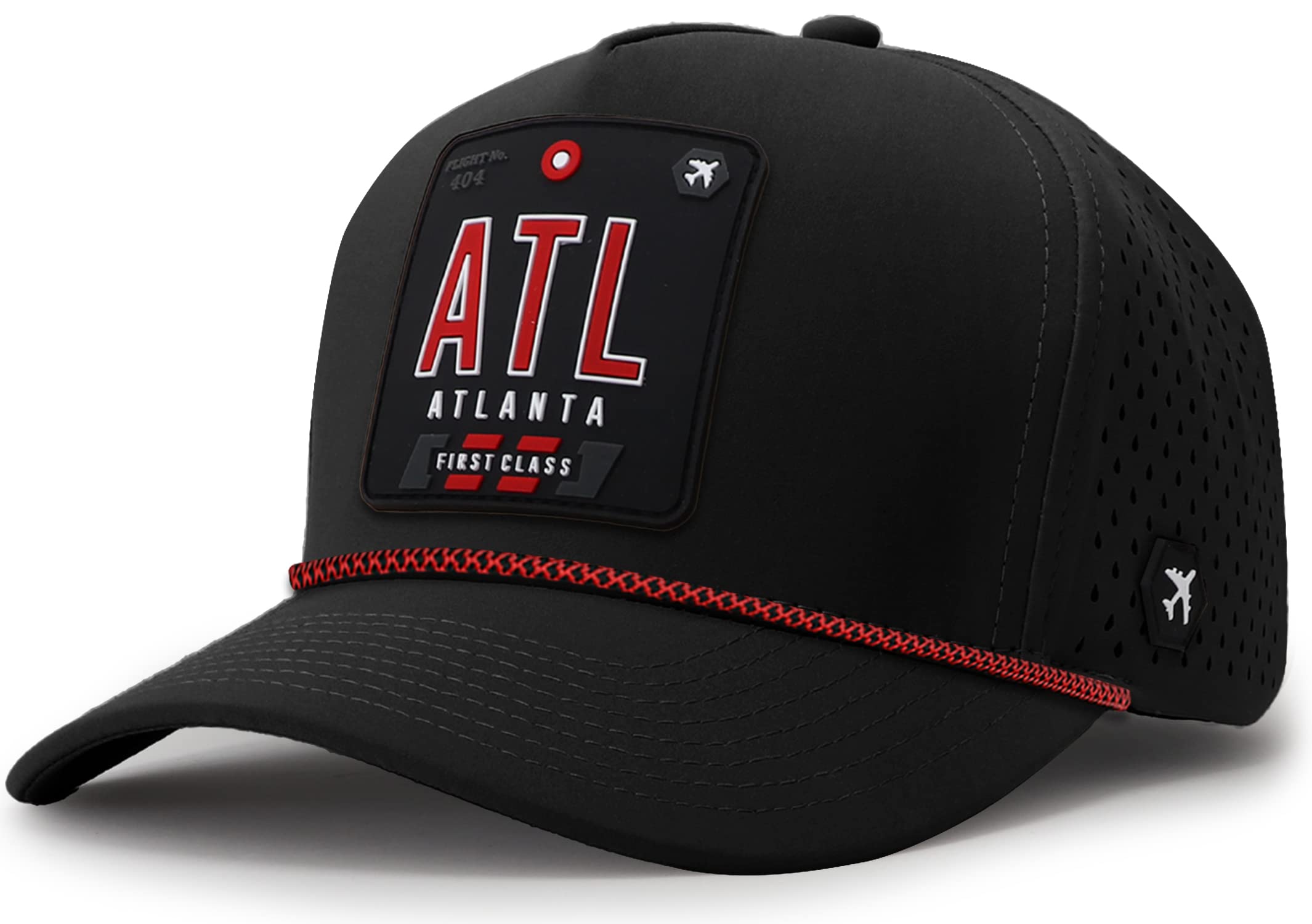 We Fly Apparel Performance Snapback Hat - Baseball Cap for Men & Women (Atlanta, Black/Charcoal)