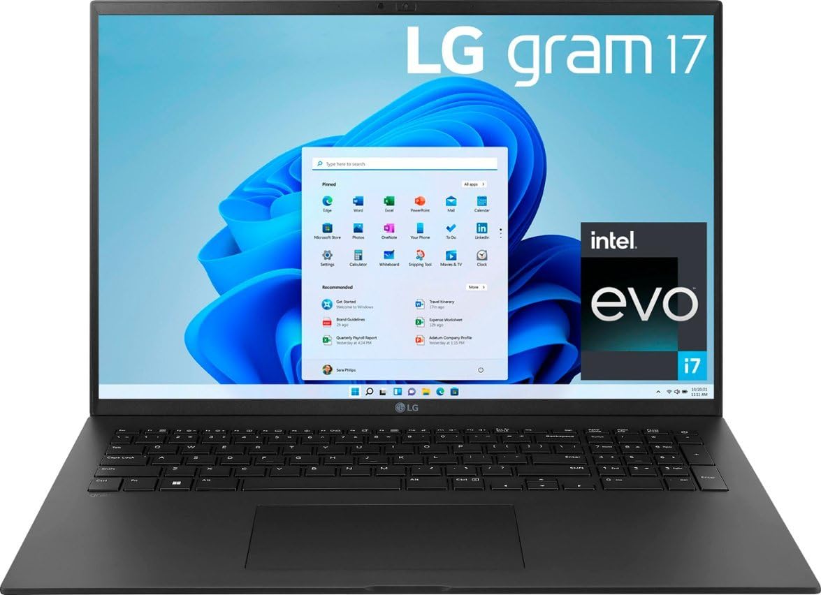 LG Gram 17 Lightweight Business Laptop | 17" WQXGA IPS | 13th Gen Intel 12-Core i7-1360P | 32GB DDR4 512GB SSD | Backlit Thunderbolt4 USB4 Long Battery Life Win11Pro Black + 32GB MicroSD Card