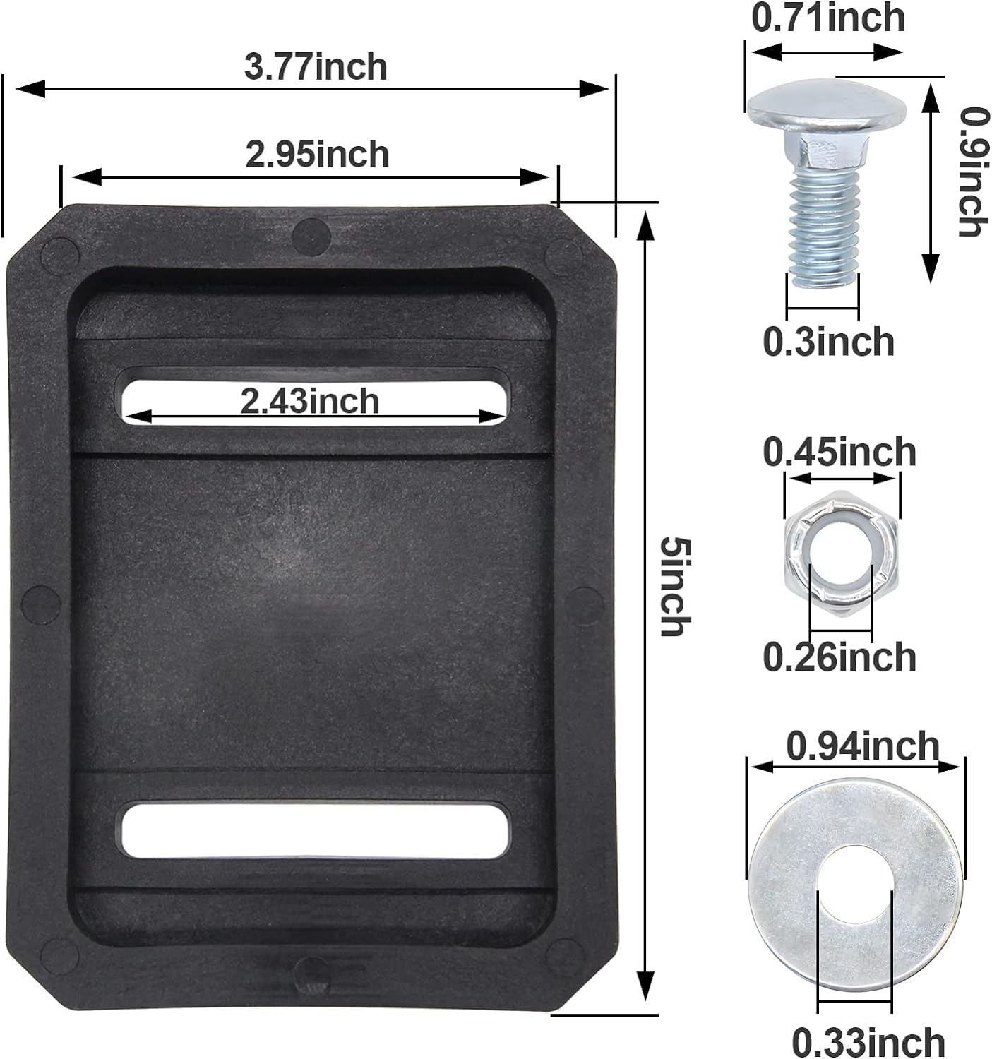 Thaekuns 784-5580 Replacement Snowblower Plastic Reversible Skid Slide Shoes with Hardware for 2 MTD 2 Stage Yardman Cub Cadet Snowthrower