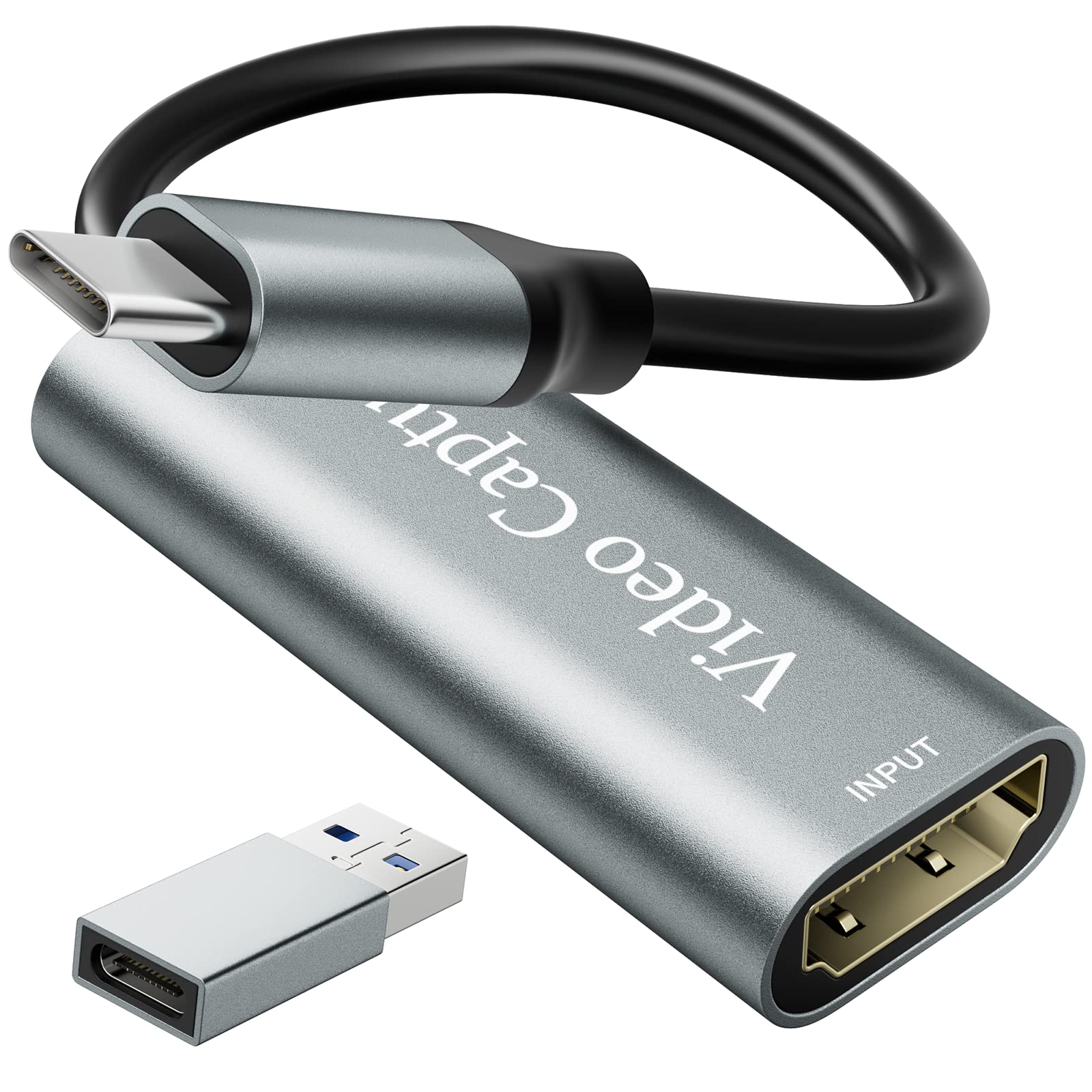 VIXLW Video Capture Card, 4K Hdmi to 1080P USB C Capture Card for Gaming Streaming Conference, Video Capture Device for Windows/Mac OS PS4 Switch Xbox