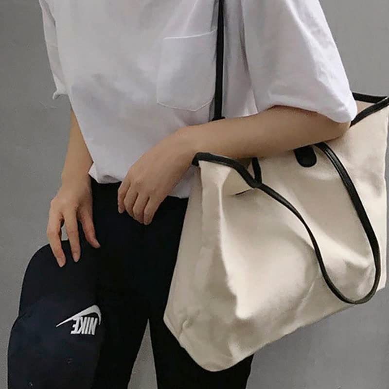 Thick Large Capacity Ladies Handbag Shoulder Bag Ladies Casual Tote Shopping Bag Simple