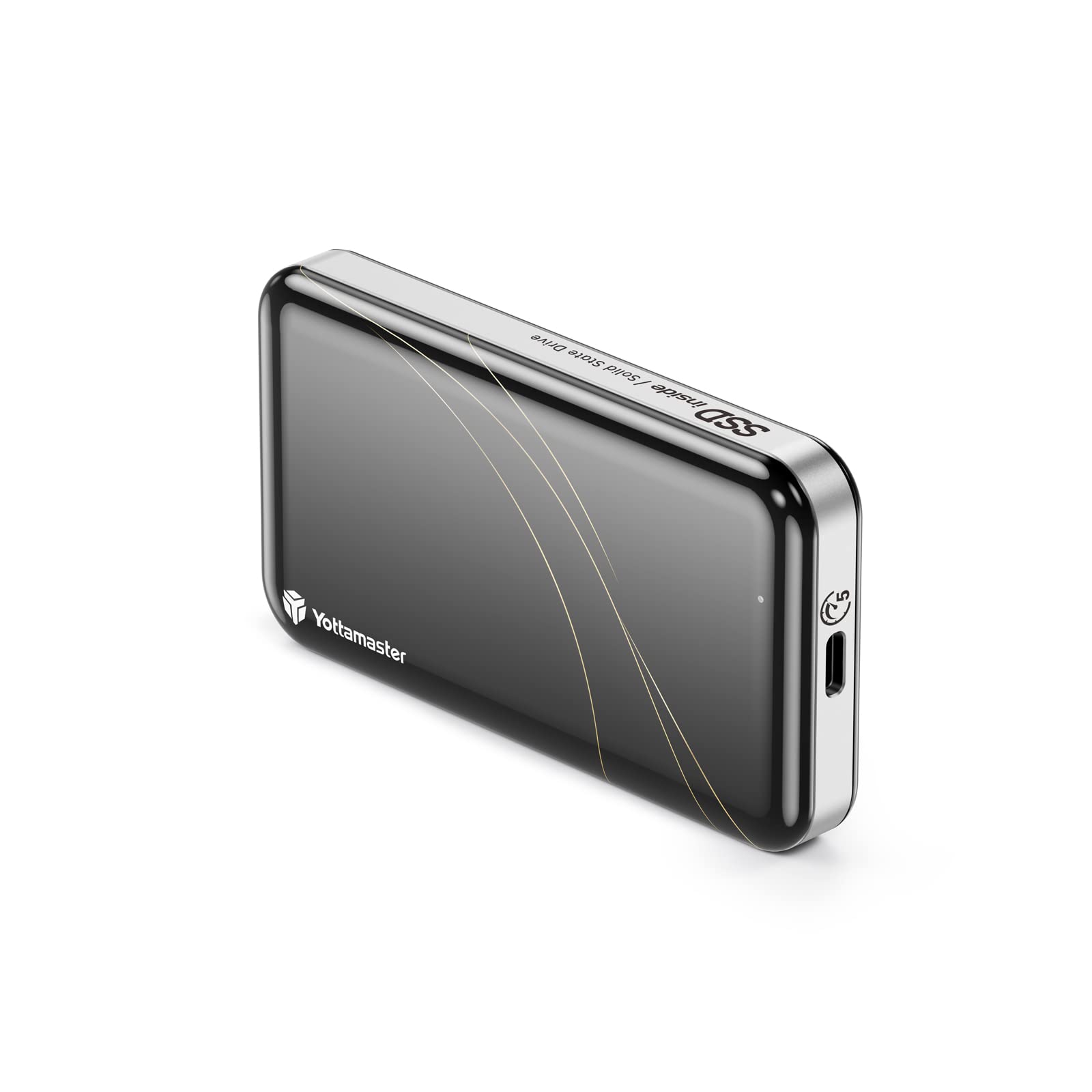 Yottamaster 256GB External Portable SSD, USB3.2 Gen1, 5-Year Warranty, Aluminum Heat Dissipation, 2-in-1 USB C Cable