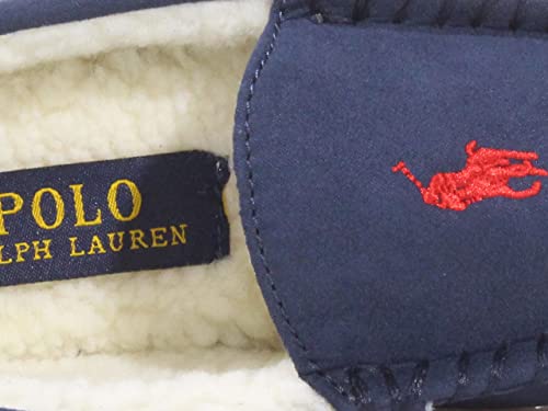 POLO RALPH LAUREN Boy's Dezi IV Moccasin Slipper (Big Kid) Navy Microsuede/Red Pony Player 5 Big Kid M