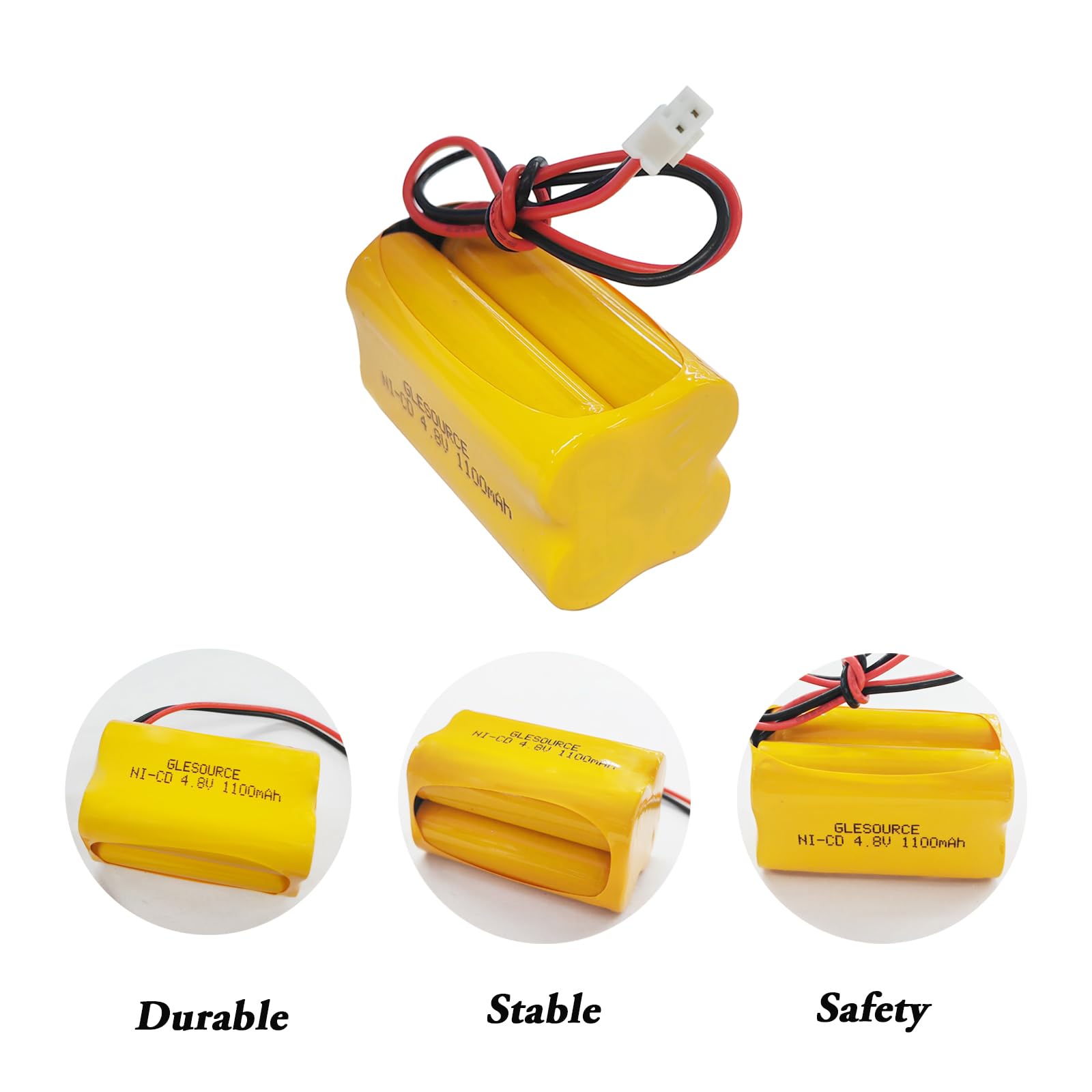 XUNTU 4.8V 1100mAh Ni-Cd Battery Pack Compatible for MAG93NC487 Lithonia ELB B006 Lithonia ELBB006 ELBCS06 ELB-CS06 Emergency/Exit Light Sign (10 Pack)