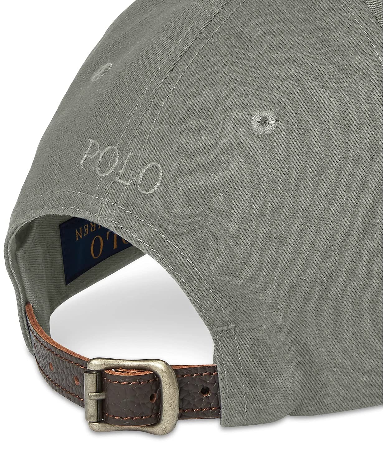 POLO RALPH LAUREN Men`s Polo Golf Sport Cap with Leather Strap (Grey(6015)/Grey, One Size)