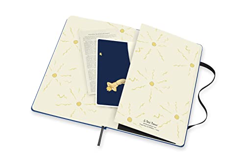 Moleskine Limited Edition Le Petit Prince, Cahier Journal, Plain/Blank & Hard Cover Notebook, Ruled/Lined, Collector's Box, Moon