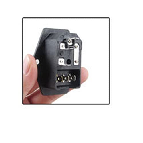 YOCOMYLY – boîtier en plastique noir, 250V, 15a, 3 broches, prise de courant C14, interrupteur à bascule rouge, 10 pièces
