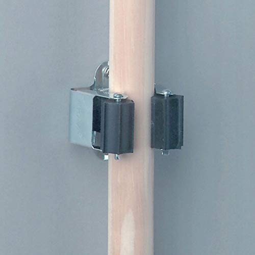 Walfront Metal + Resin Storage Clip Hardware Tool Multifunction Wall Mount Garage Holder for Mop/Broom/Hanger, Reducers And Posts