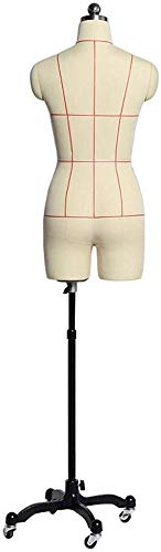 Mannequin Torso Mannequin Dress Form Torso Adjustable Mannequin Display Bust Female Tailors Dummy Dressmakers with Wheel Base ()