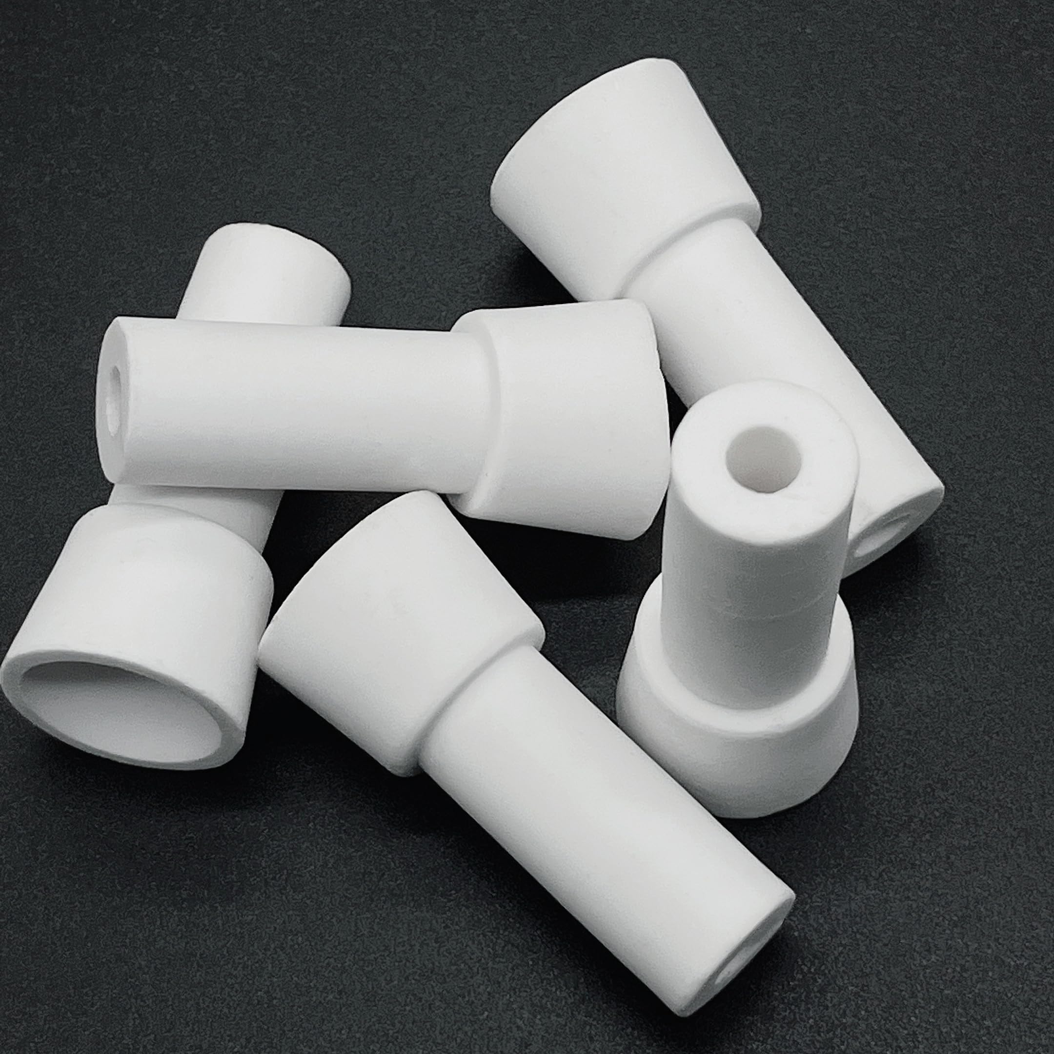 YOXIIHA Sand Blaster Gun Head Wear-resistant Flared Mouth White Ceramic Sandblasting Gun Nozzle Pneumatic Rust Removal Sandblast Machine Nozzles 5 pcs (4 mm Ceramic Nozzle)