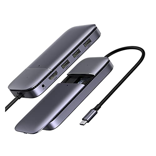 XXXDXDP USB C HUB USB Type C 3.1 to M.2 B-Key 4K 60Hz USB 3.1 10Gbps USB C HUB Splitter